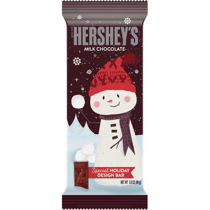Hershey's Milk Chocolate, Special Holiday Design Bar (3.5 oz) - Instacart