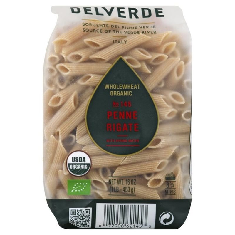 Delverde Penne Rigate, Organic, Whole Wheat, No. 145 (16 oz) - Instacart