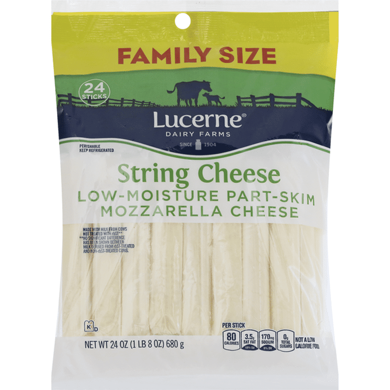 Lucerne String Cheese, Mozzarella, Family Size (24 each) Delivery or ...