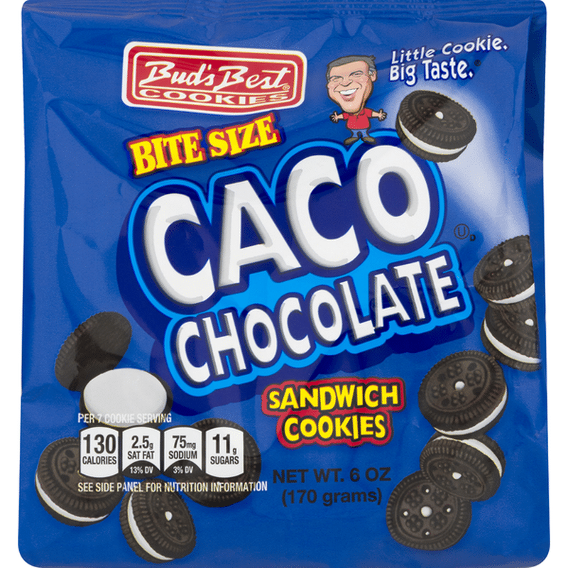 Bud's Best Cookies Sandwich Cookies, Caco Chocolate, Bite Size (6 oz ...
