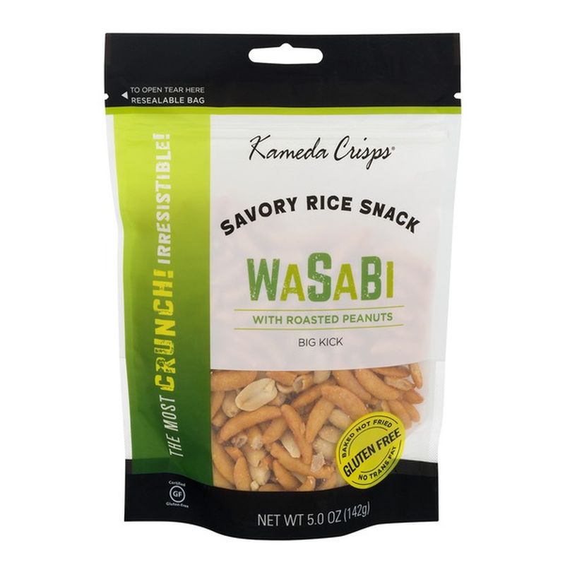 Kameda Crisp Savory Rice Snack Wasabi With Roasted Peanuts (5 oz ...