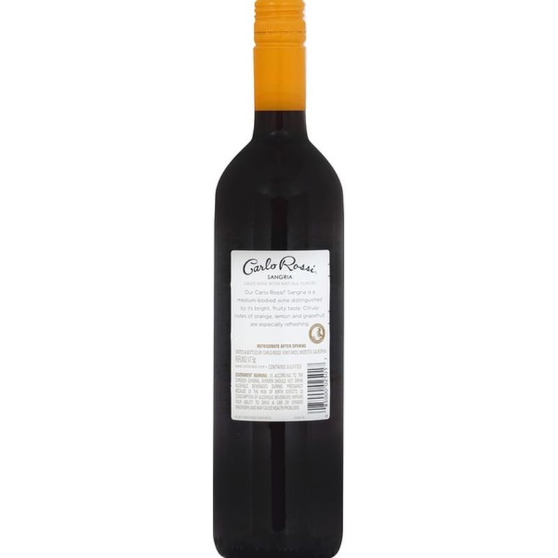 Carlo Rossi Sangria Red Wine (750 ml) - Instacart