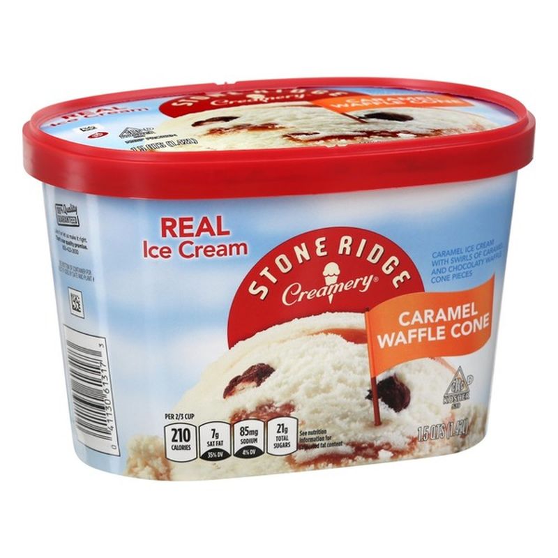 Stone Ridge Creamery Ice Cream, Caramel Waffle Cone (1.5 qt) - Instacart