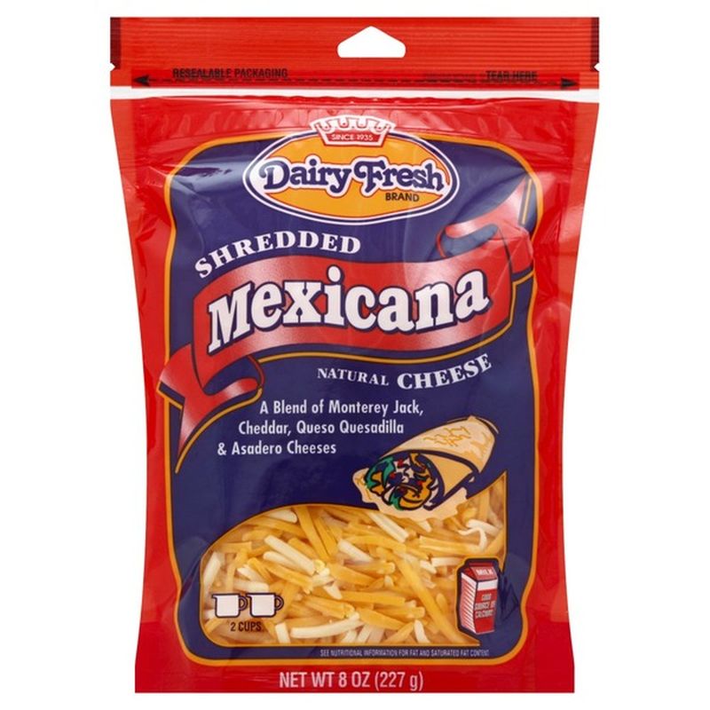 Dairy Fresh Cheese, Natural, Shredded, Mexicana (8 oz) - Instacart