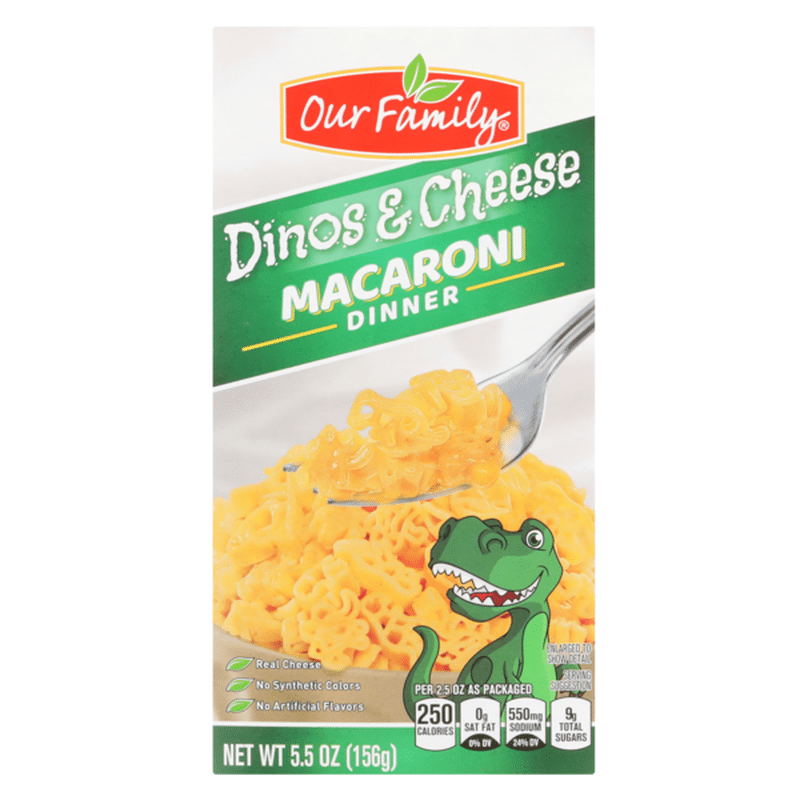 Our Family Dinos & Cheese Macaroni Dinner (5.5 oz) - Instacart