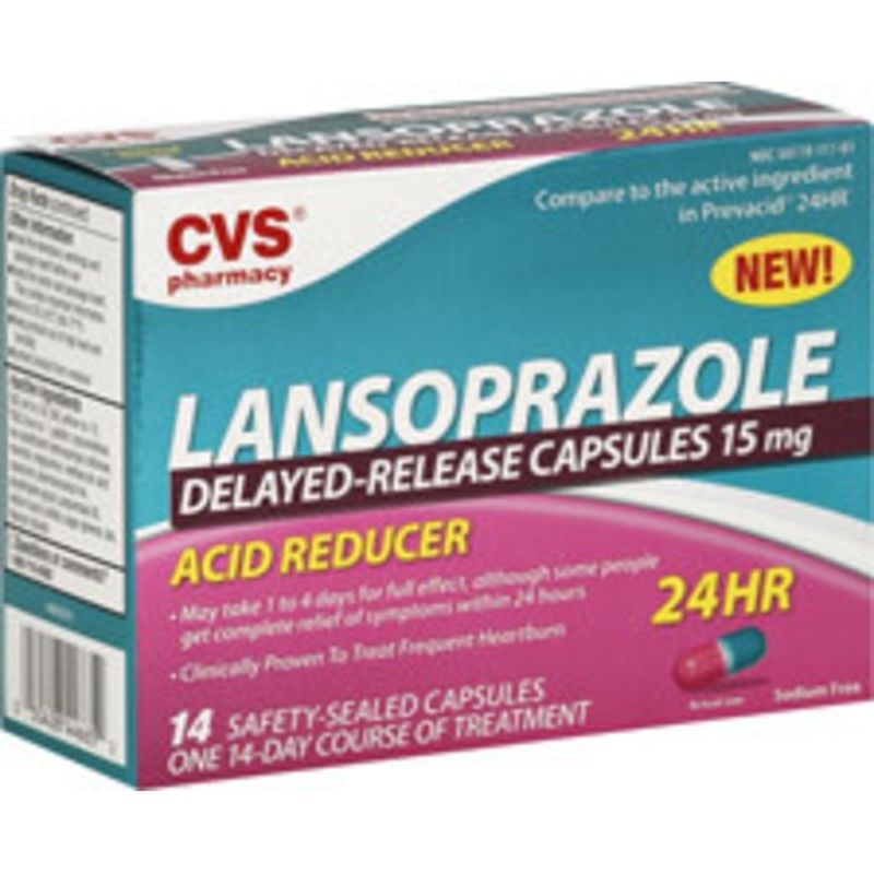 CVS Health Lansoprazole, 15 mg, Safety-Sealed Capsules (14 each ...