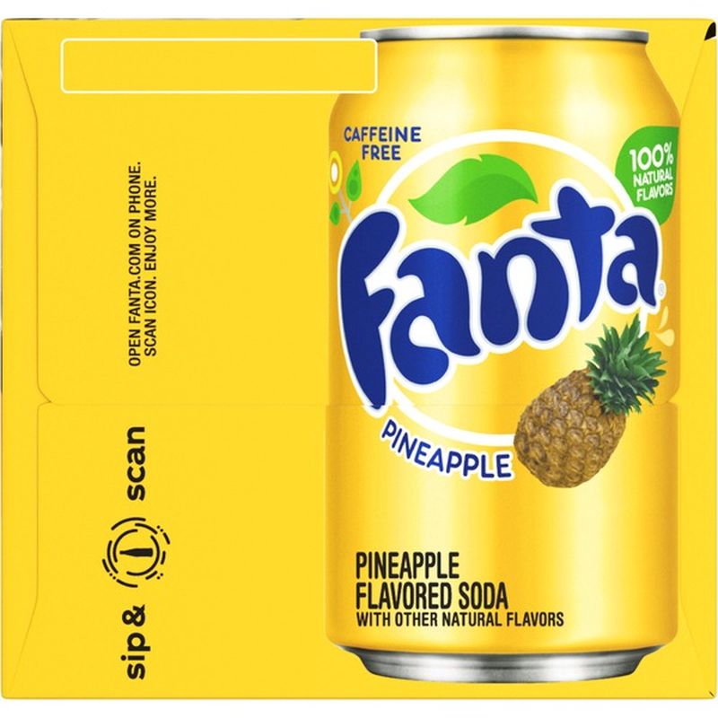 Fanta Pineapple Soda Fruit Flavored Soft Drink (12 fl oz) - Instacart