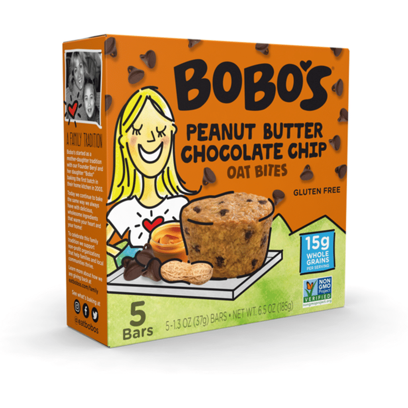 Bobo's Peanut Butter Chocolate Chip Oat Bites (1.3 oz) - Instacart
