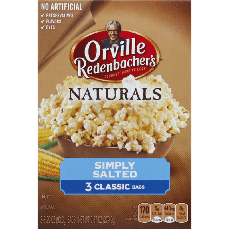 Orville Redenbacher's Naturals Simply Salted Microwave Popcorn (9.87 oz ...