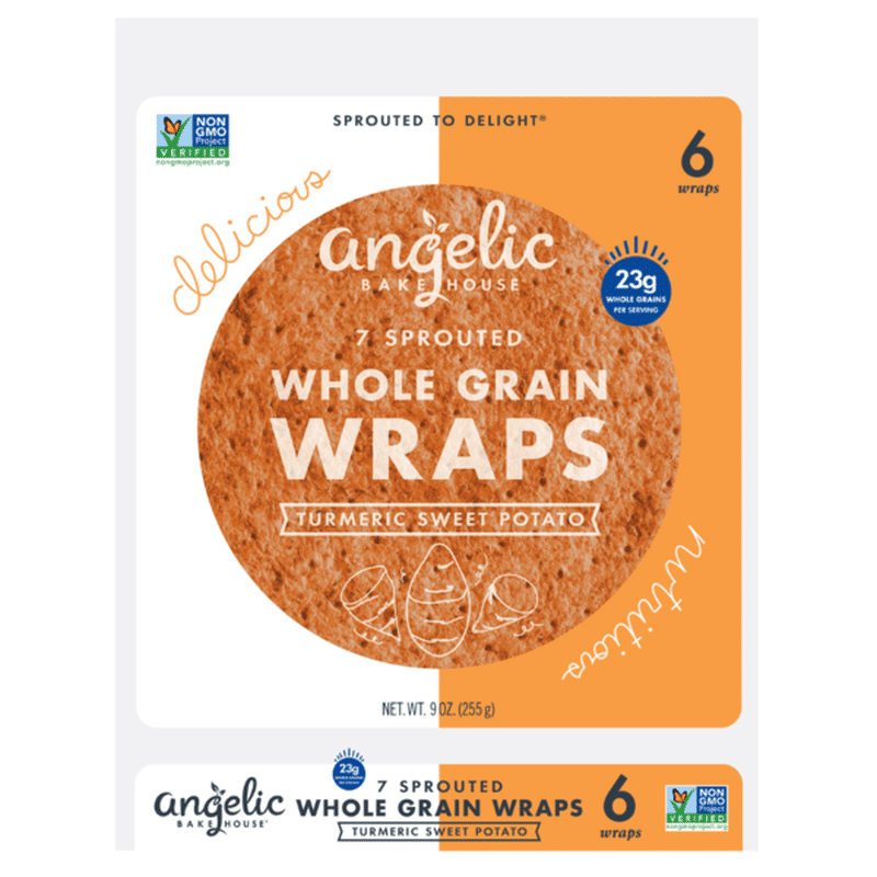 Angelic Bakehouse 7 Sprouted Whole Grain Sweet Potato Wraps (9 oz ...