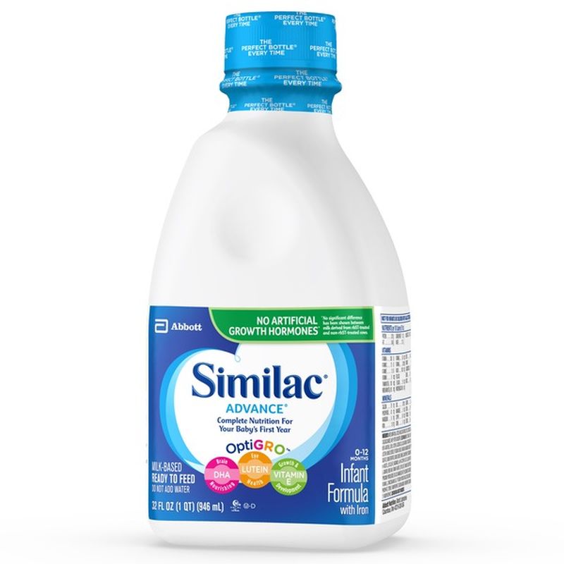 Similac Advance Infant Formula Ready-to-Feed Bottle (1 qt) - Instacart