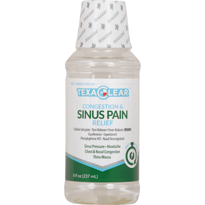 Texa Clear Congestion & Sinus Pain Relief, Choline Salicylate (8 oz ...