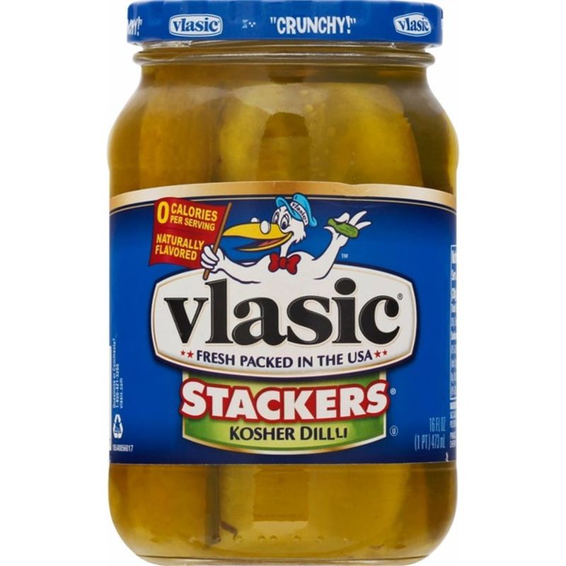 Vlasic Pickles, Kosher Dill, Stackers (16 fl oz) from QFC - Instacart