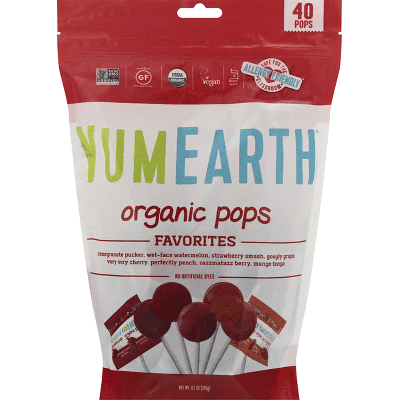 YumEarth Pops, Organic, Favorites (40 each) - Instacart