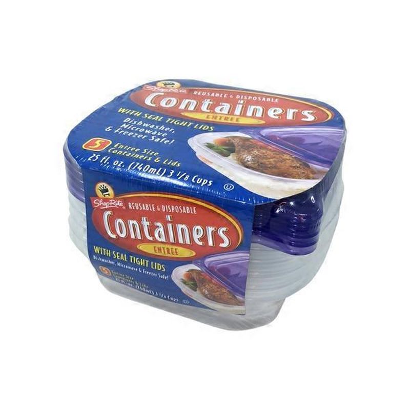 ShopRite Entree Containers with Seal-Tight Lids (5 ct) - Instacart