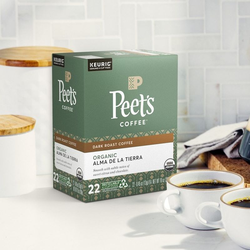 Peet's Coffee Organic Alma De La Tierra, Dark Roast K-Cup Pods (22 ct ...