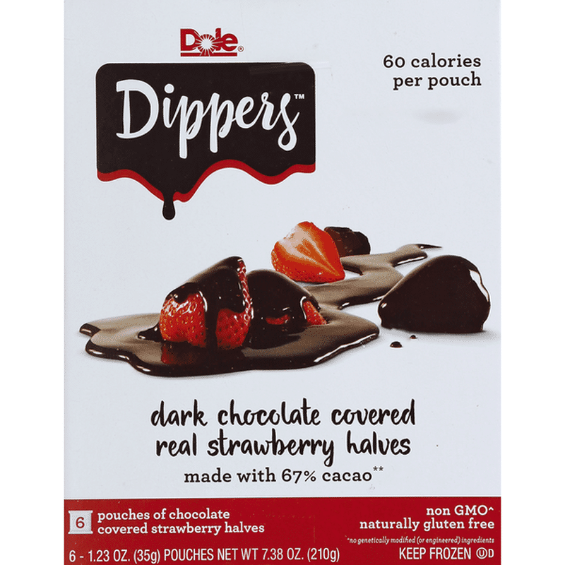 Dole Dippers Dark Chocolate Covered Strawberry Halves (6 each) - Instacart