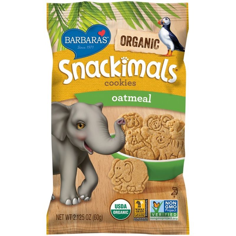 Snackimals Cookies Organic Oatmeal Cookies (2.125 oz) - Instacart