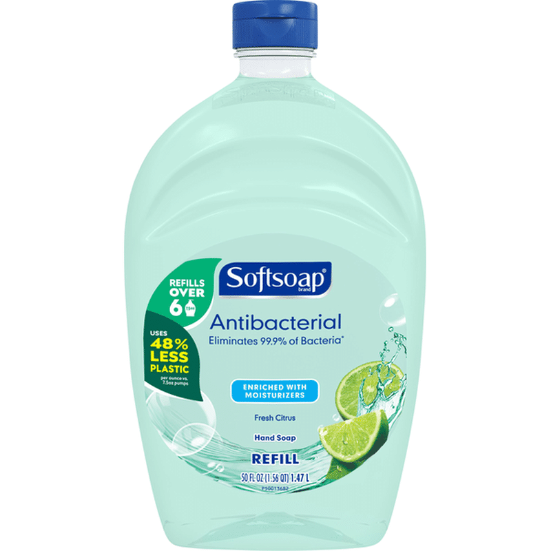 Softsoap Hand Soap, Fresh Citrus, Antibacterial, Refill (50 fl oz ...