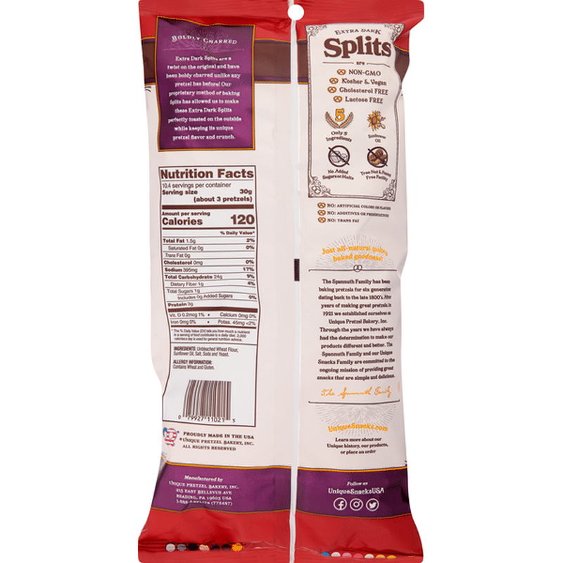 Unique Splits" Split-Open Pretzel Extra Dark (11 oz) - Instacart