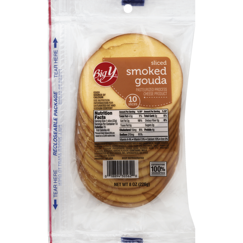 Big Y Cheese, Sliced, Smoked Gouda (10 each) - Instacart