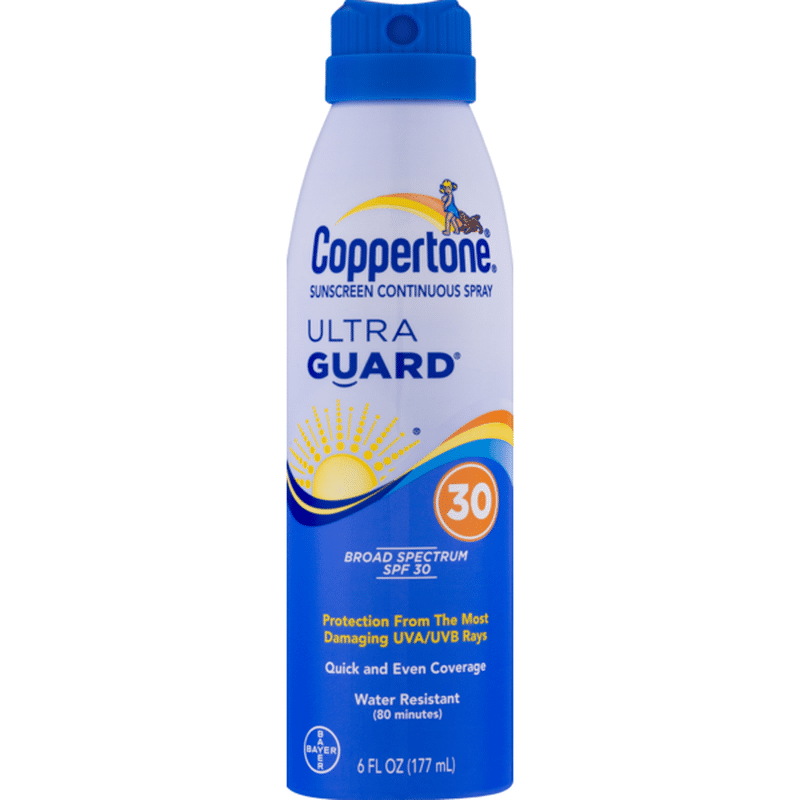 Coppertone Ultra Guard Sunscreen Continuous Spray SPF 30 (6 fl oz ...