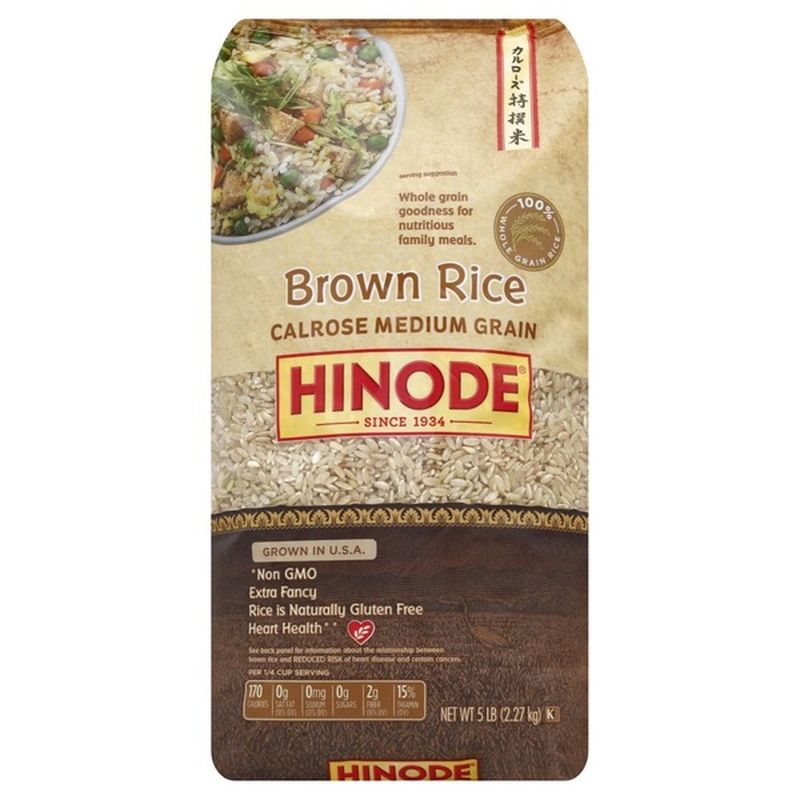Hinode Brown Rice, Calrose Medium Grain (5 lb) - Instacart