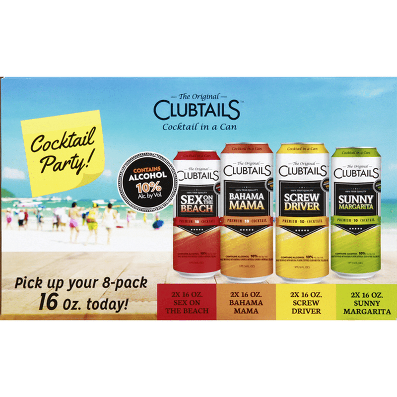 Clubtails Cocktail, in a Can, 8 Pack (16 fl oz) - Instacart