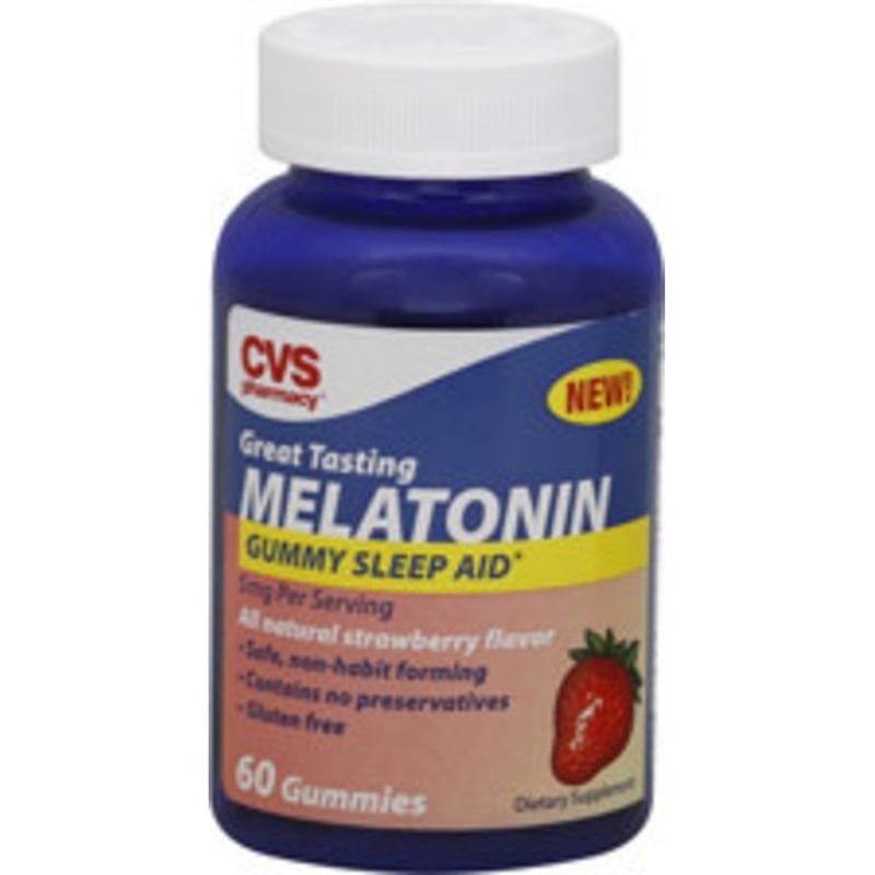 CVS Health Melatonin Dietary Supplement Strawberry Flavored Gummies (60 ...