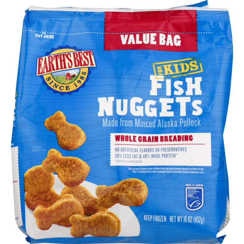 Earth's Best For Kids Fish Nuggets Whole Grain Breading (16 oz) - Instacart