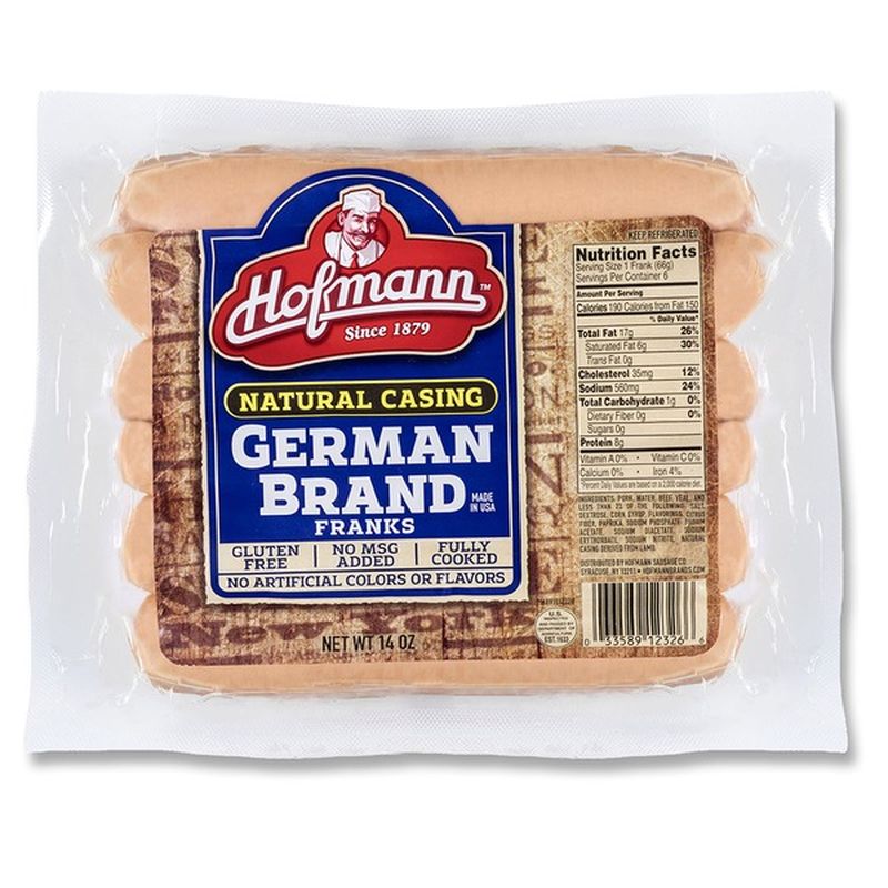 Hofmann Franks, German Brand, Natural Casing (14 oz) - Instacart