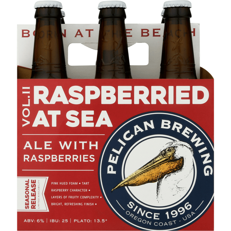 Pelican Brewing Beer, Raspberried at Sea (12 fl oz) - Instacart