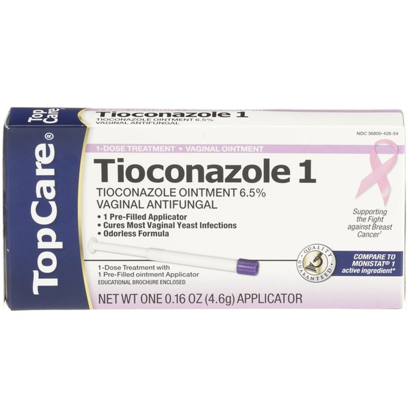 Top Care Tioconazole 1-Dose Treatment Tioconazole 6.5% Vaginal ...