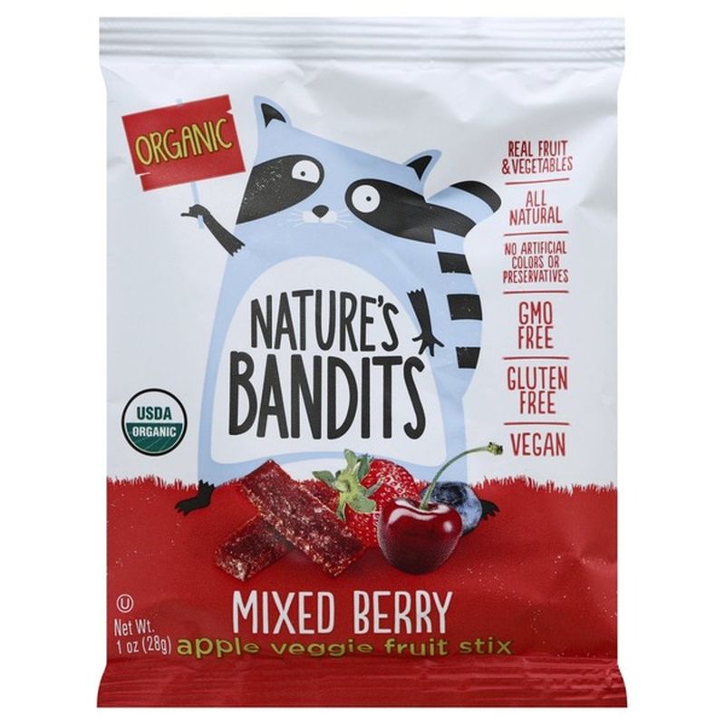 Natures Bandits Fruit Stix, Organic, Mixed Berry (1 oz) - Instacart