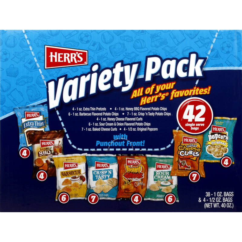 Herr's Snacks, Variety Pack (42 each) - Instacart