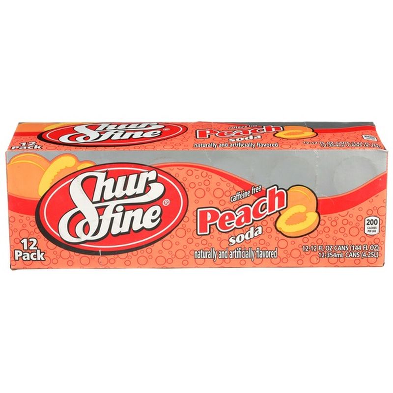 Shurfine Caffeine Free Peach Soda (144 fl oz) - Instacart