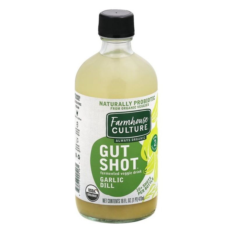 Farmhouse Culture Gut Shot, Garlic Dill (16 oz) - Instacart