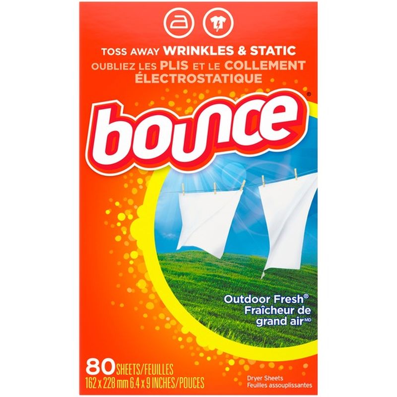 Bounce Dryer Sheets, Outdoor Fresh (80 ct) - Instacart