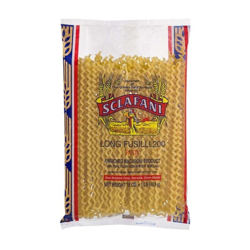 Sclafani Scalfani Pasta Long Fusilli 200 (16 oz) - Instacart