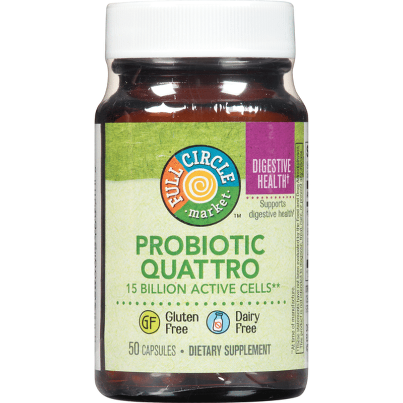 Full Circle Probiotic Quattro 15 Billion Active Cells Supports ...