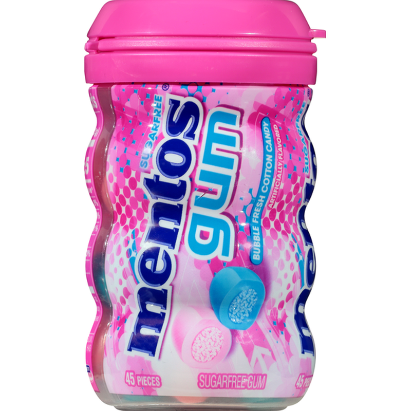 Mentos Gum, Sugarfree, Bubble Fresh Cotton Candy (45 ct) - Instacart