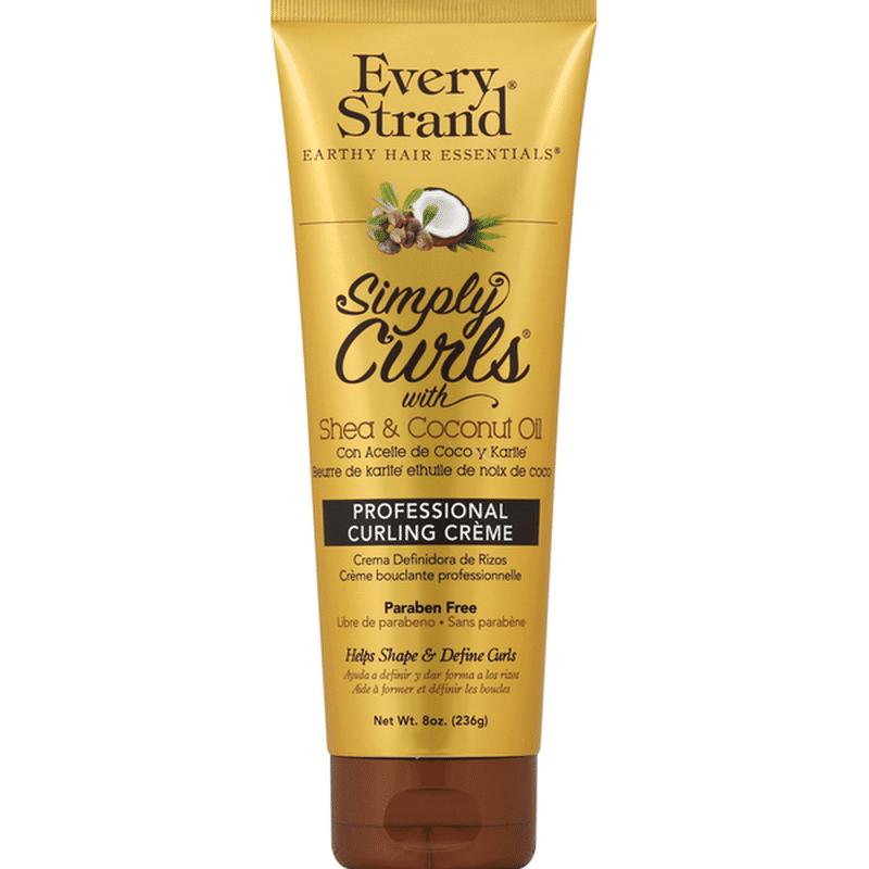 Every Strand Professional Curling Creme, with Shea & Coconut Oil (8 oz ...