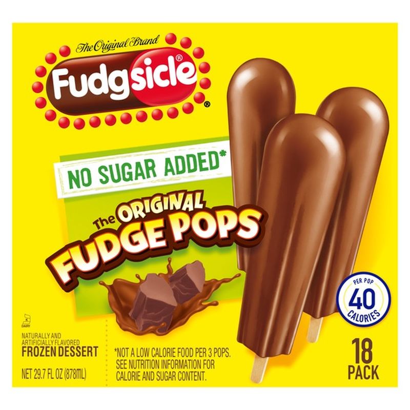 Popsicle Original Fudge Pops No Sugar Added (18 ct) - Instacart