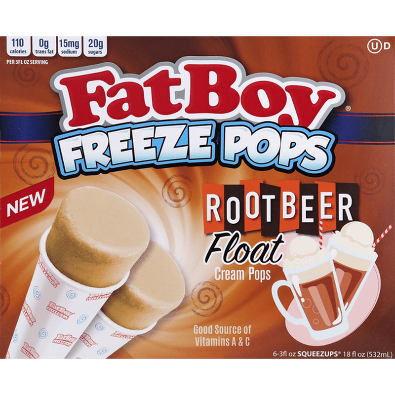 FatBoy Freeze Pops, Rootbeer Float (6 each) - Instacart