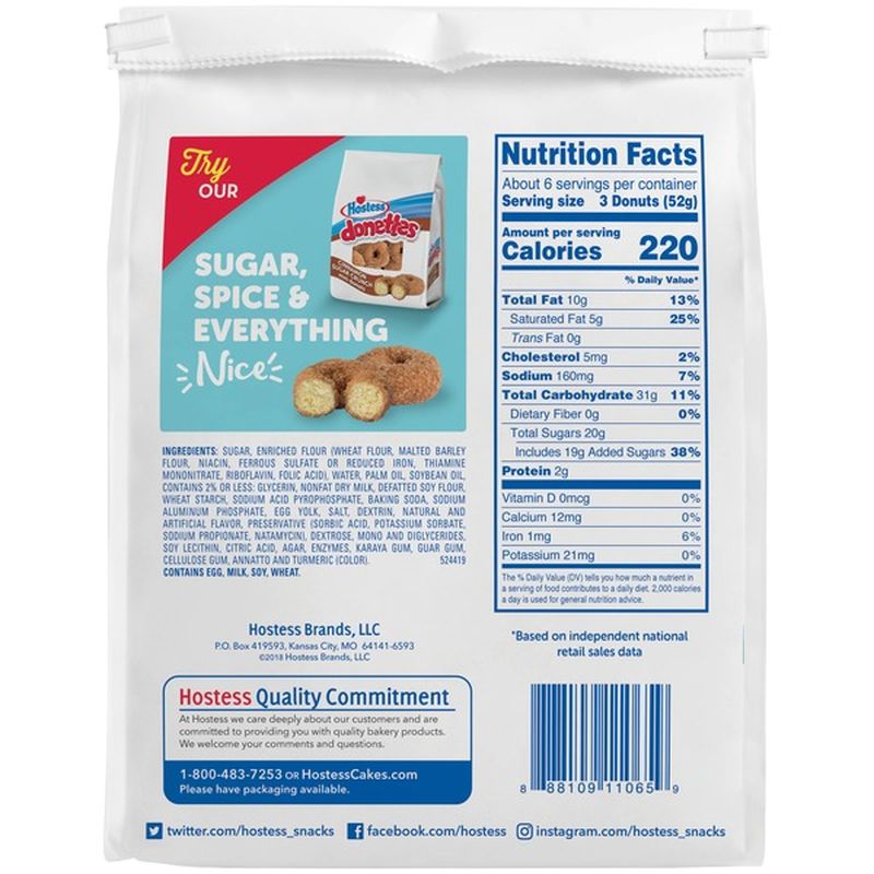 Hostess Donettes Glazed Mini Donuts 105 Oz From Safeway Instacart