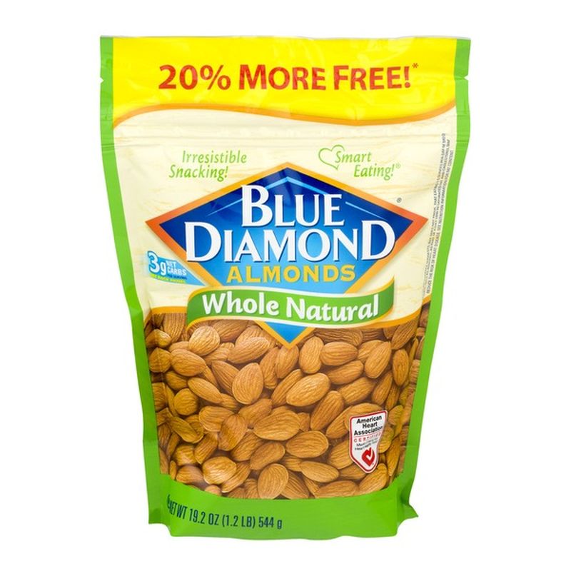 Blue Diamond Almonds Blue Diamond Whole Natural Almonds (19.2 oz ...