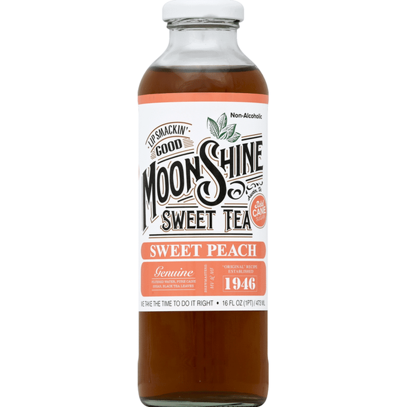 Moonshine Sweet Tea Sweet Tea, Sweet Peach (16 oz) - Instacart