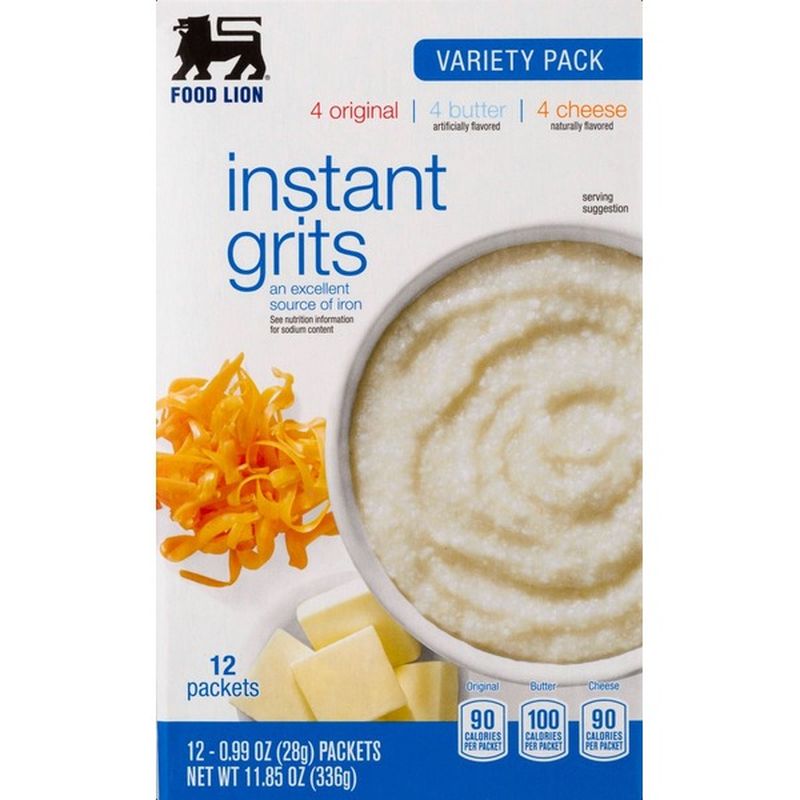Food Lion Instant Grits, Variety Pack (12 ct) - Instacart