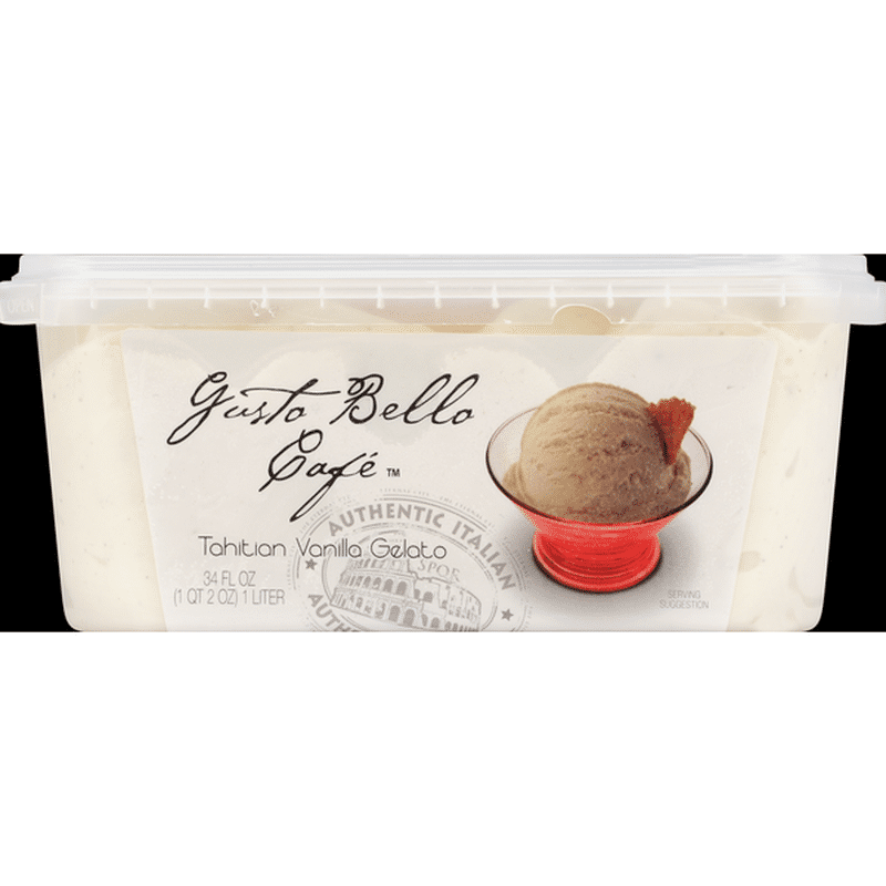 Gusto Bello Cafe Gelato, Tahitian Vanilla (34 oz) - Instacart