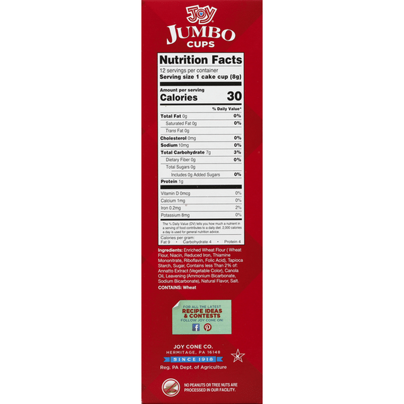 Joy Ice Cream Cups, Jumbo (12 ct) - Instacart